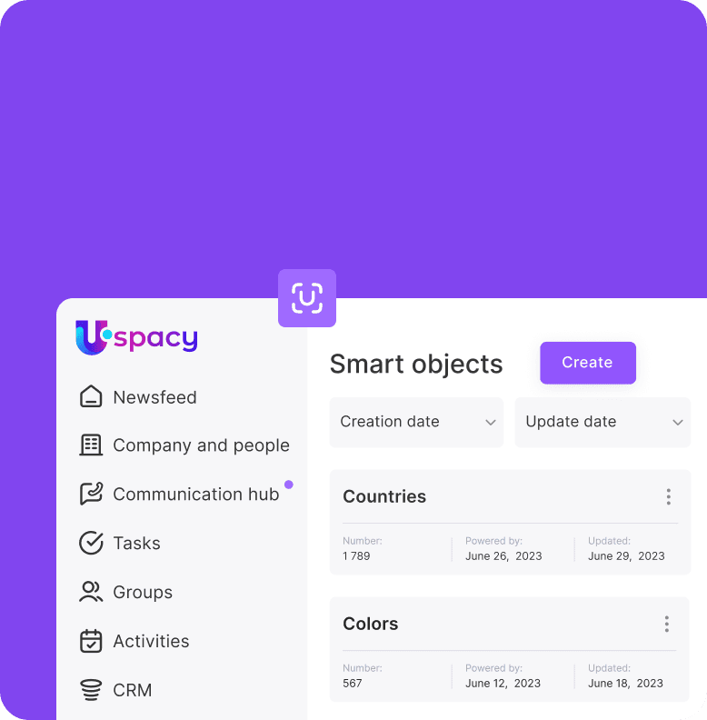 Uspacy is a single digital workspace for organizing company's work processes